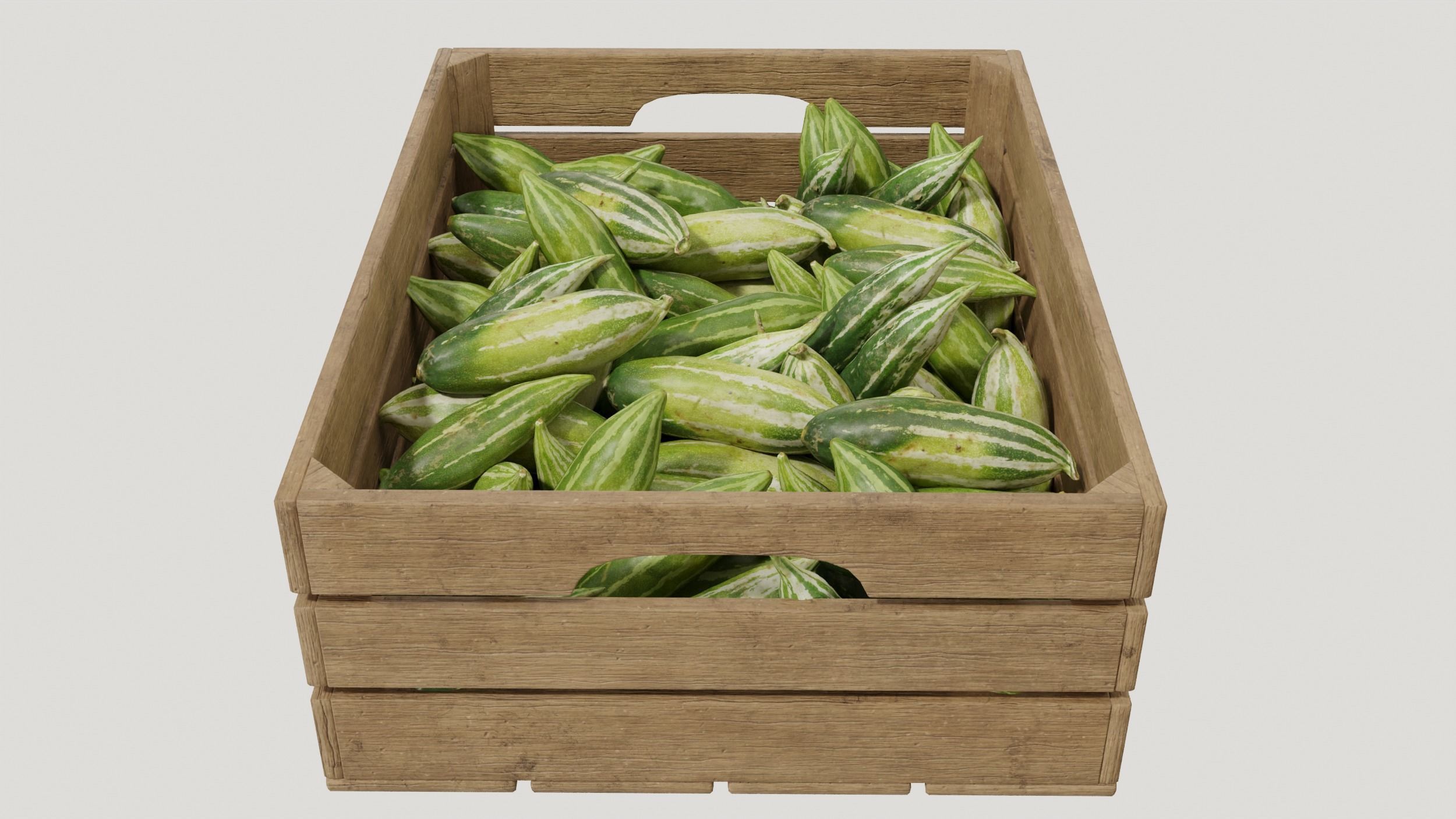 snake gourd crates 3D model | CGTrader