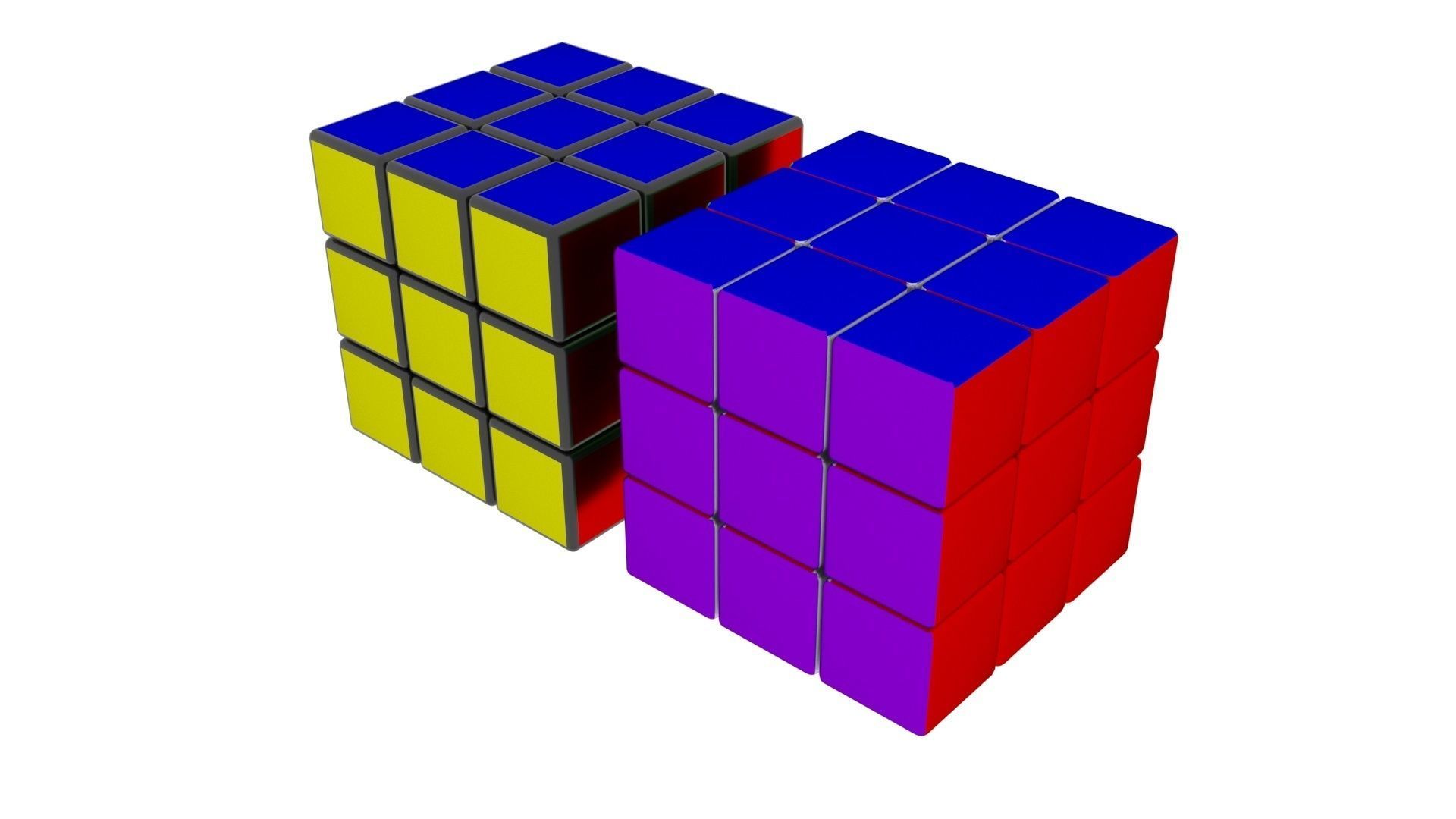 Metallic Rubiks Cube 3D model | CGTrader