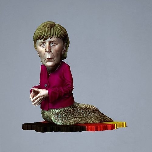 The Merkel Era - A Caricature for 3D Print 3D model 3D printable | CGTrader