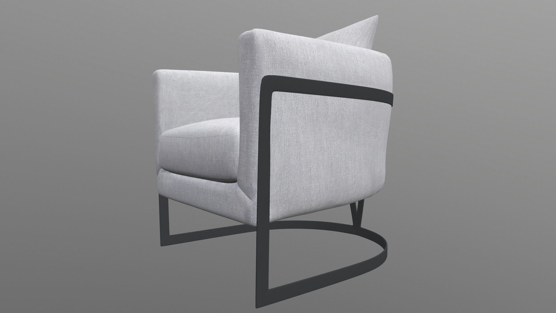 Gray Fabric Chair 3D model | CGTrader