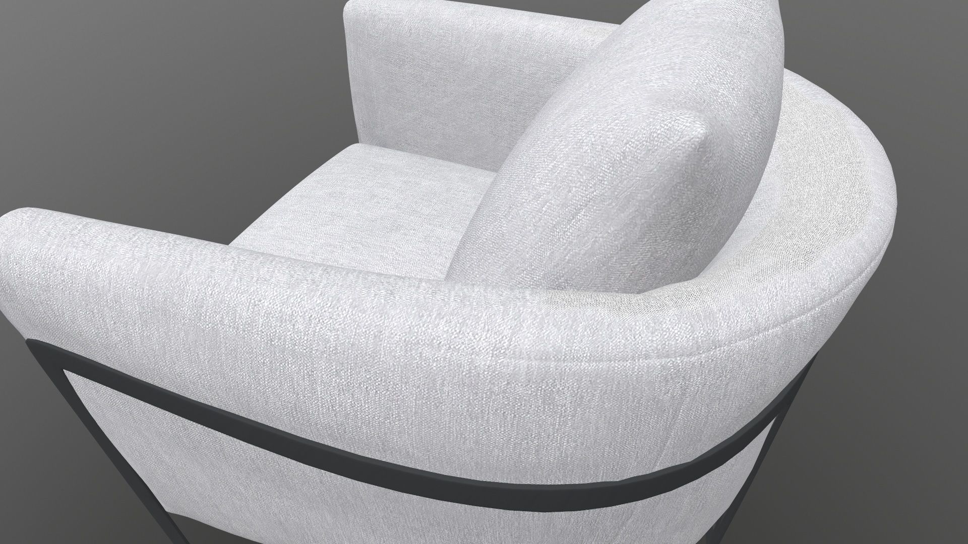 Gray Fabric Chair 3D model | CGTrader