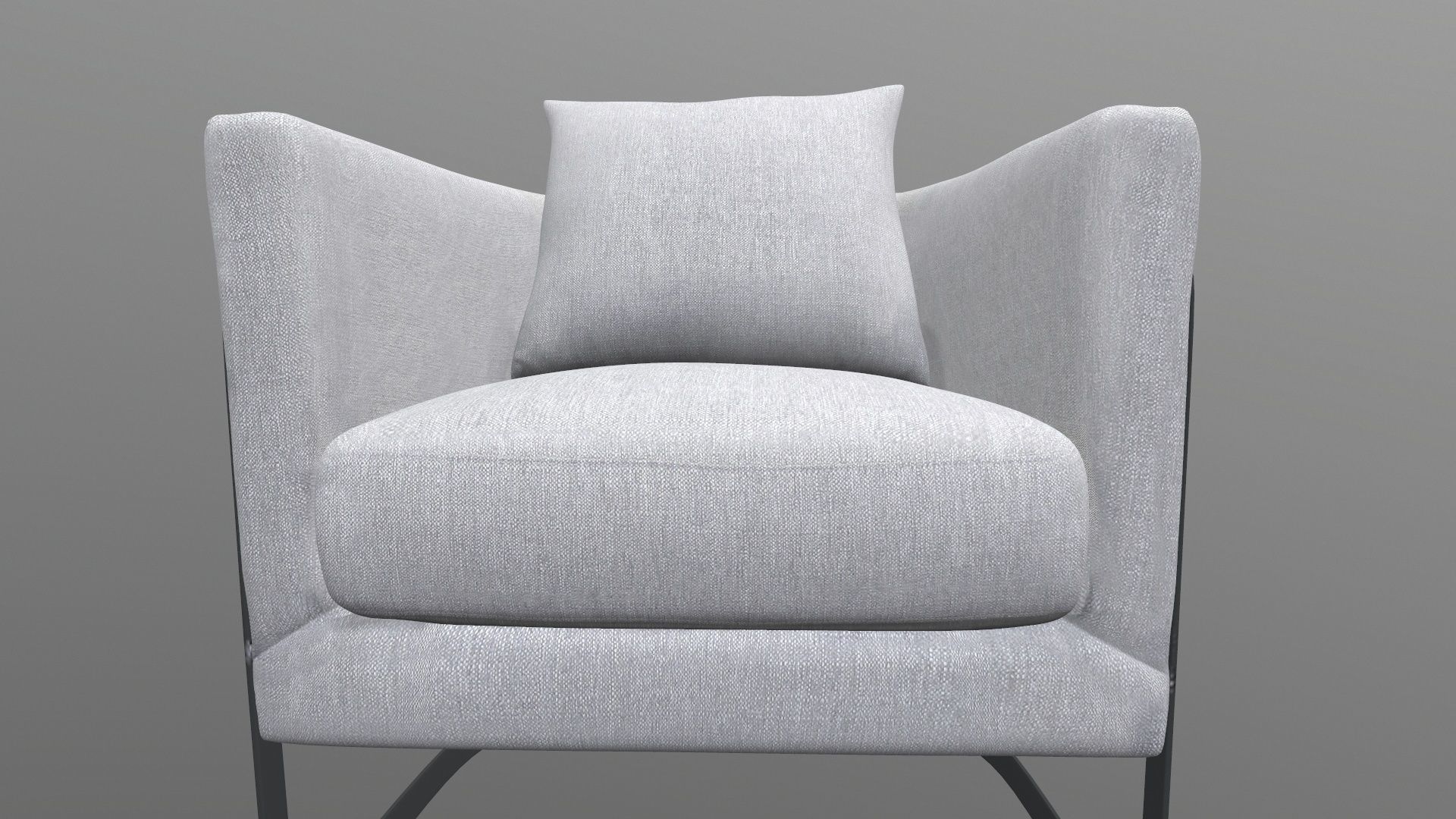 Gray Fabric Chair 3D model | CGTrader