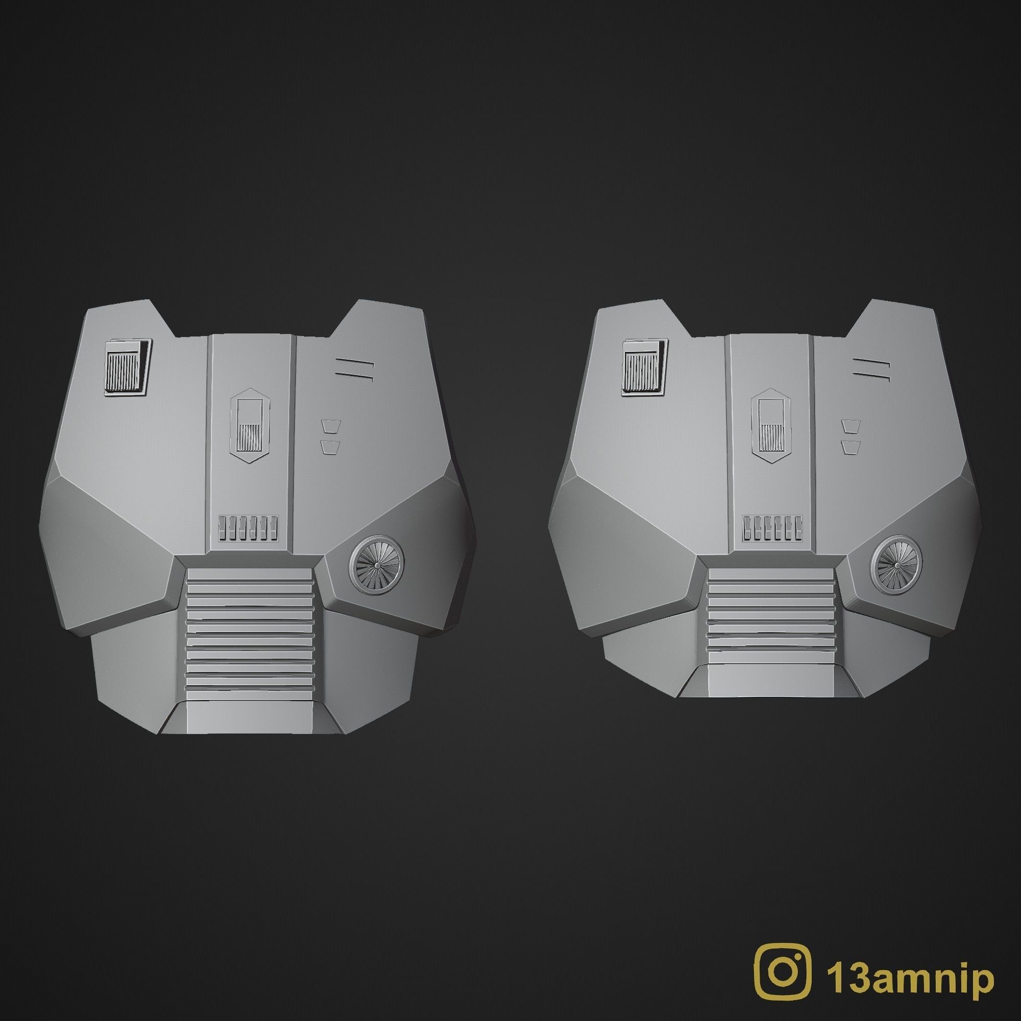 Custom Mandalorian Chest Armor 3D model 3D printable | CGTrader