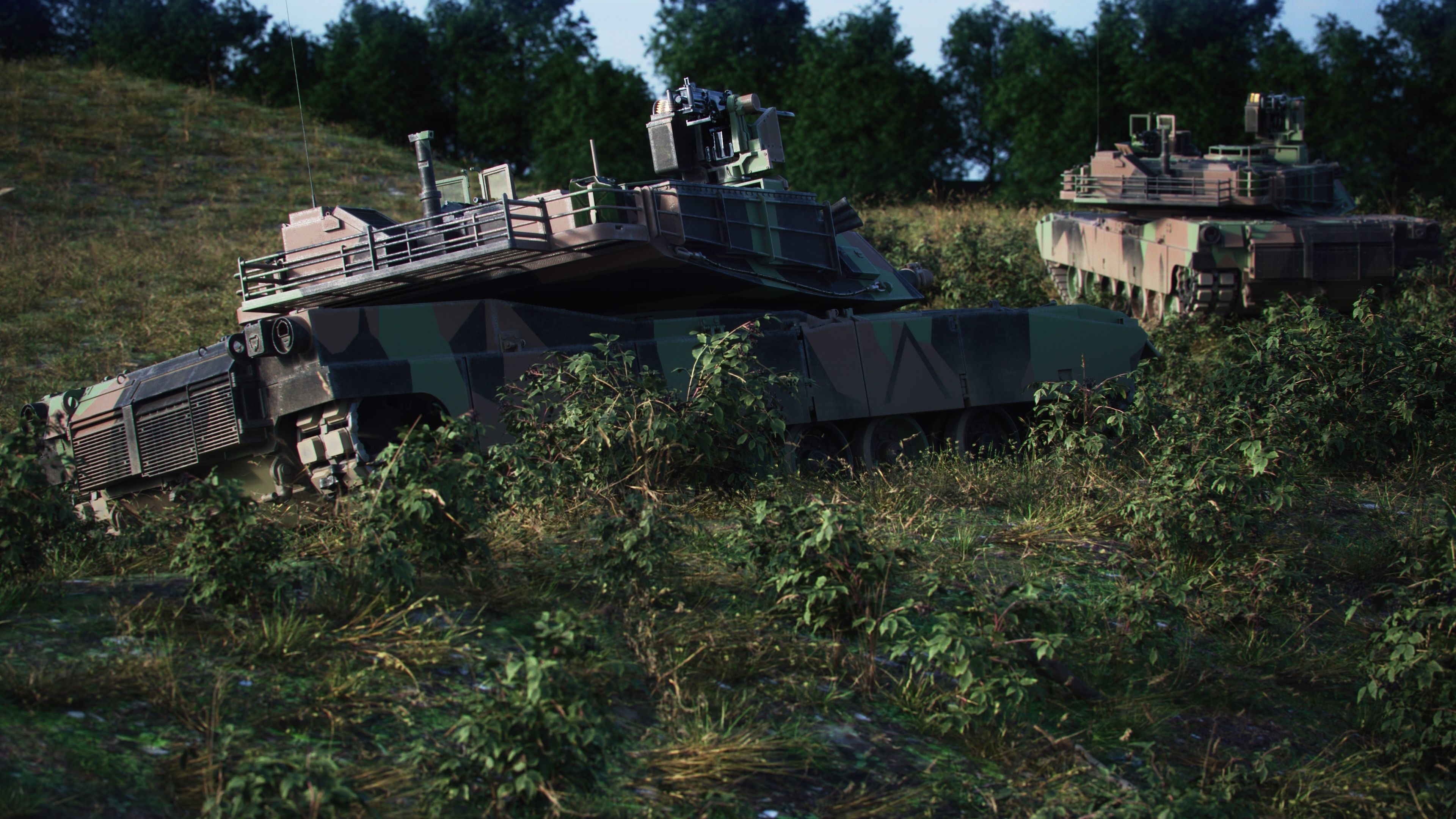 M1A2 Abrams SEPv2 3D model rigged | CGTrader