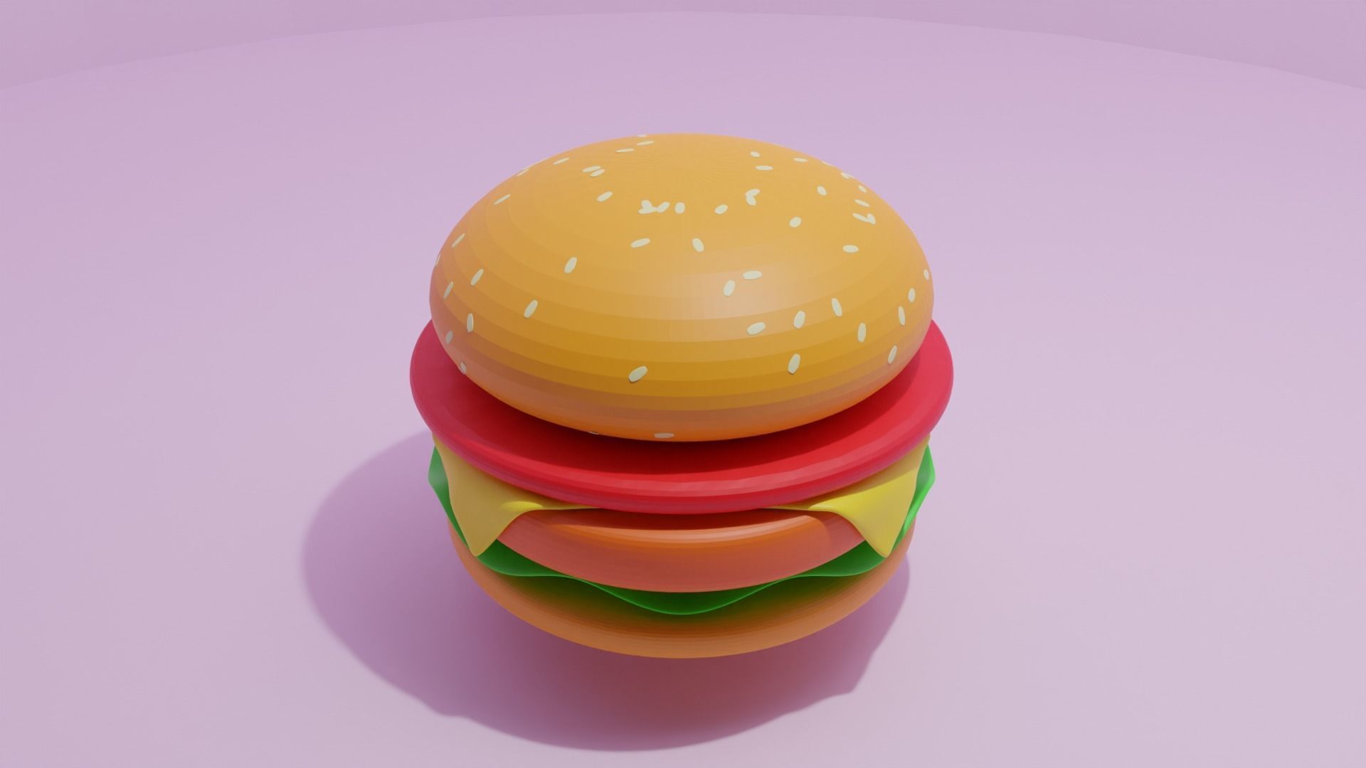 Low Poly Burger hamburger 3D model 3D printable | CGTrader