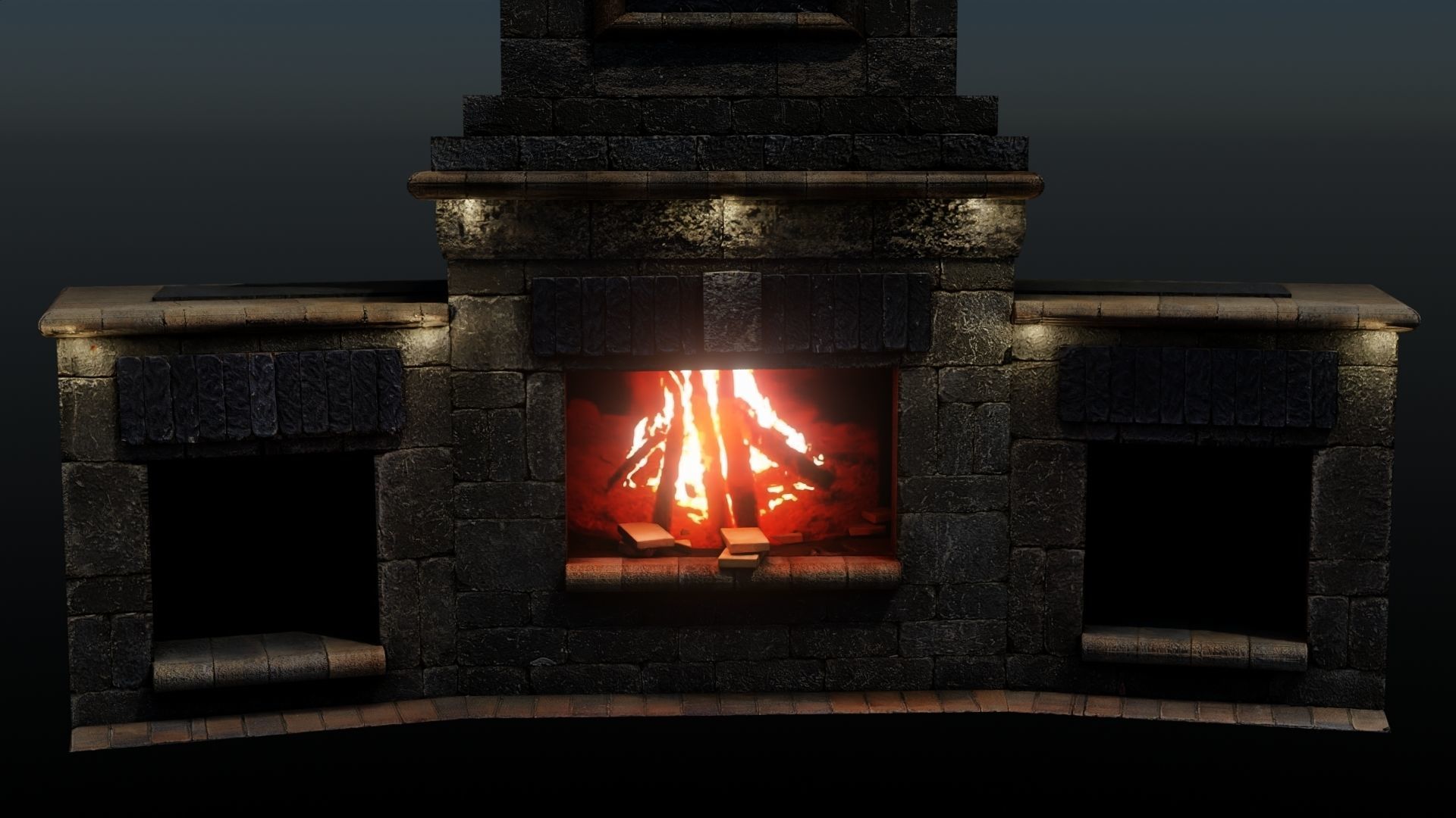 3D model Outdoor Fireplace 1 VR / AR / low-poly | CGTrader