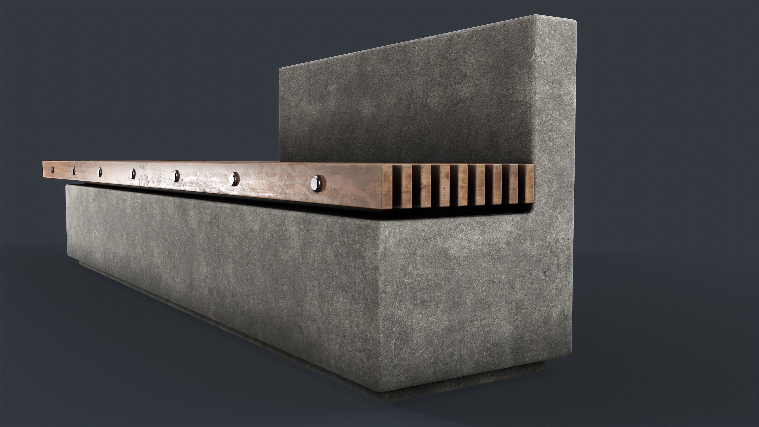 3D model Modern Outdoor Bench 34 PBR Game Ready VR / AR / low-poly ...