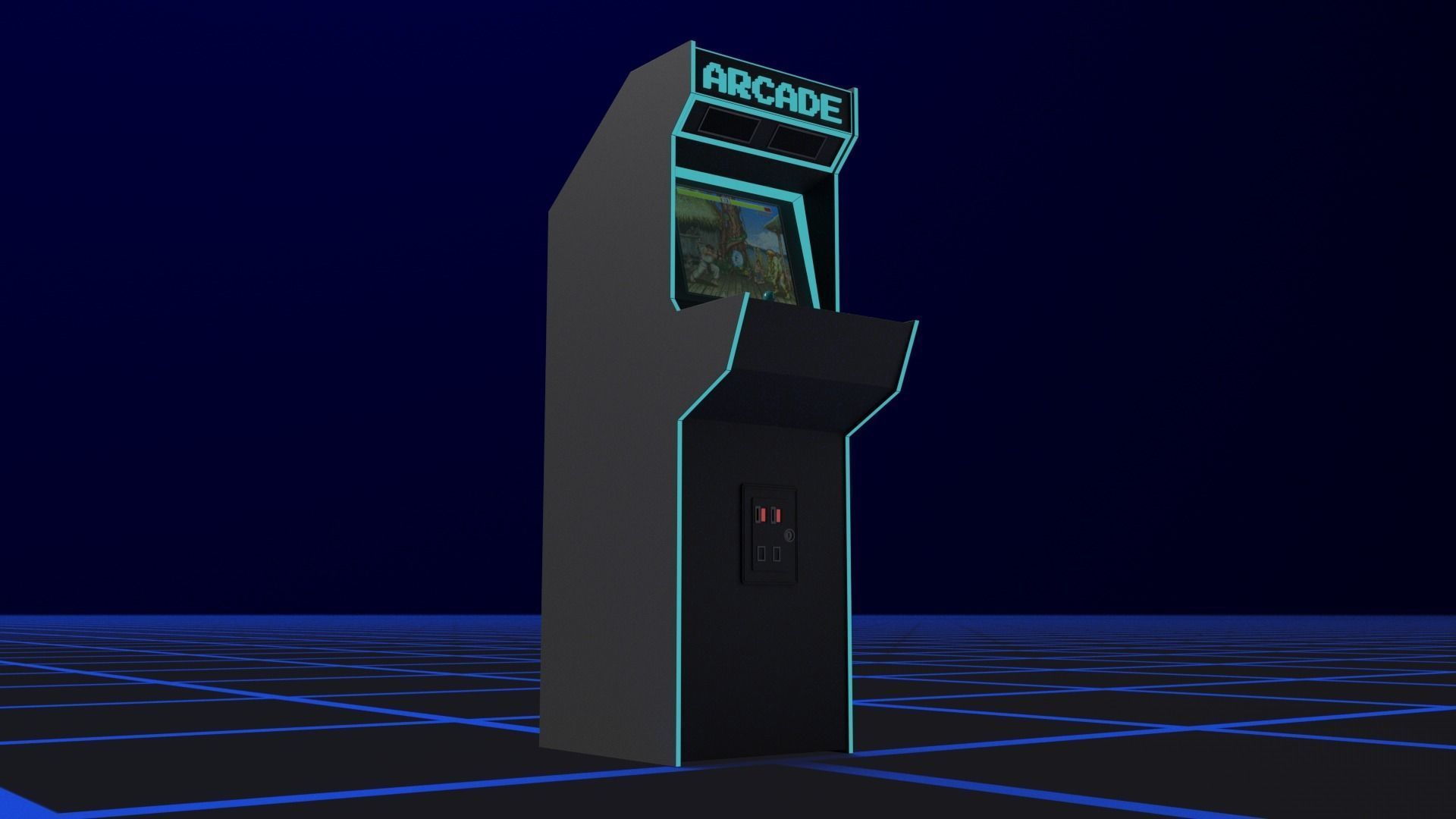 3D model Arcade Machine VR / AR / low-poly | CGTrader