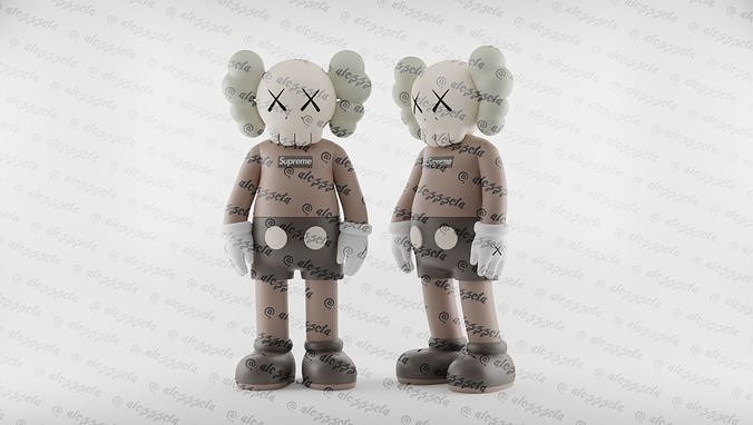 3D model Kaws x Supreme 2 Textured VR / AR / low-poly | CGTrader