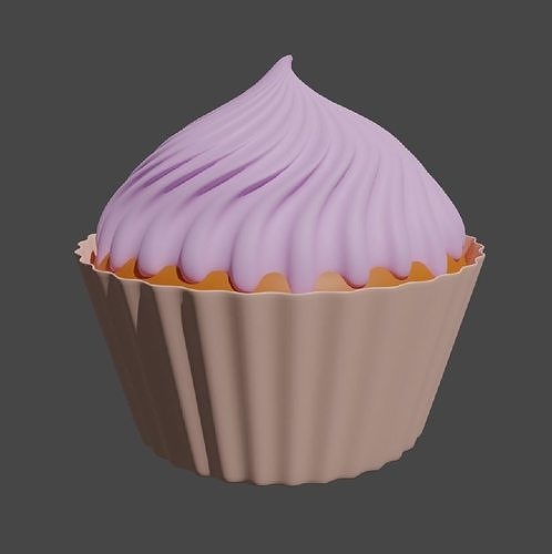 Frosted Cupcake 3D model | CGTrader