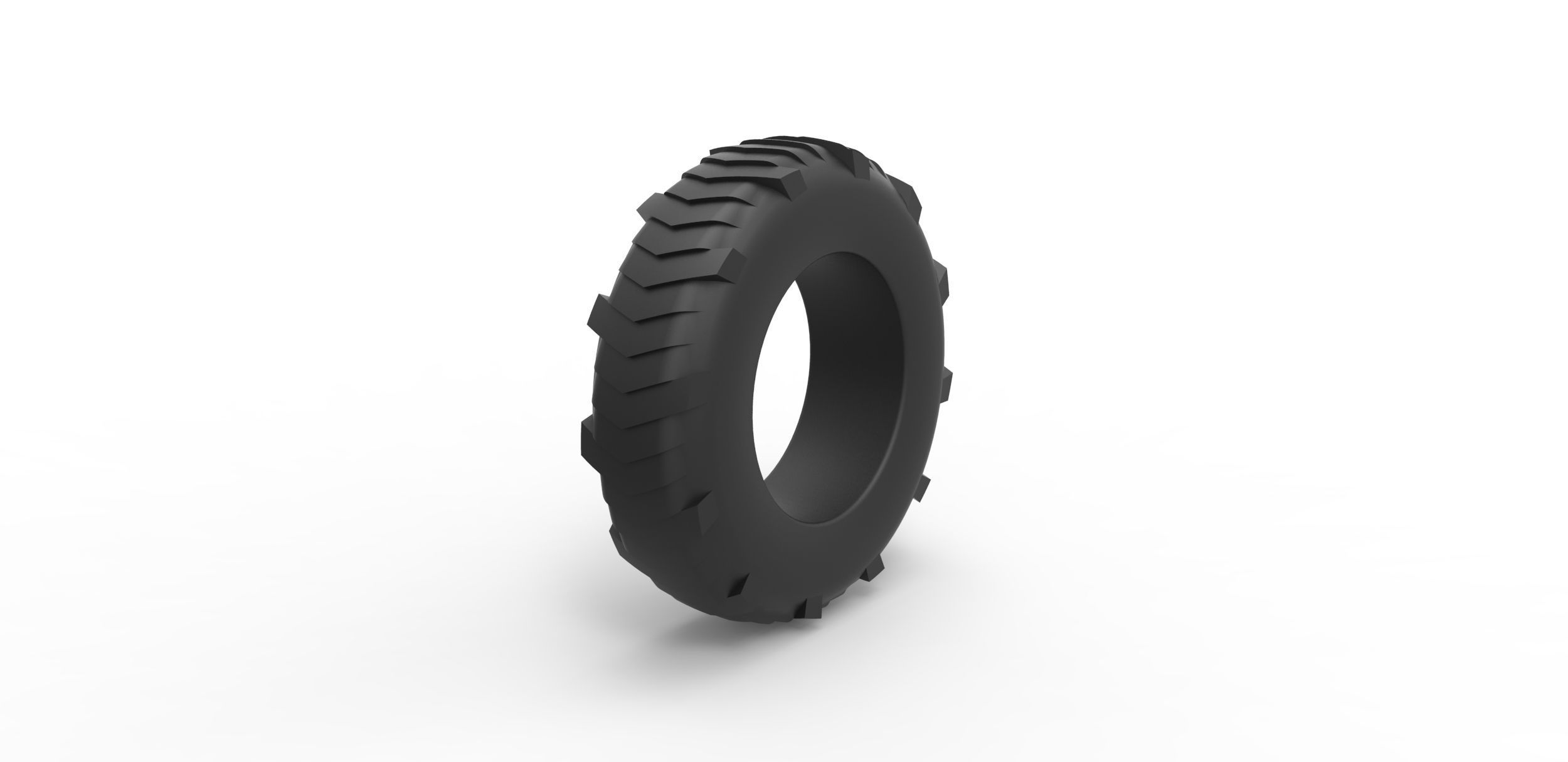 Diecast pulling tractor rear tire 8 Scale 1 to 25 3D model 3D printable ...