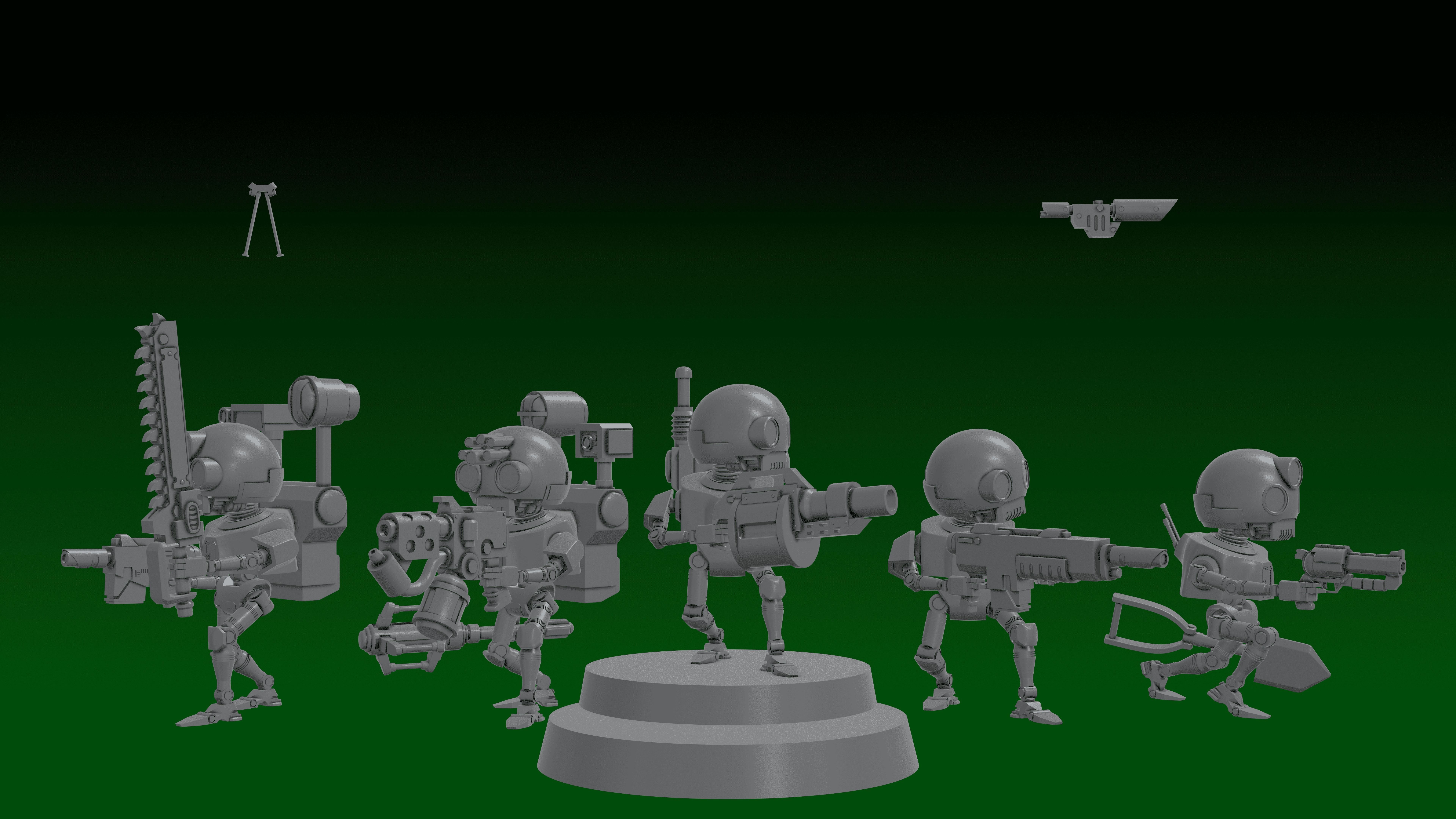 SERVOCORE ALL FACTIONS - ASSISTANT DROID SQUAD -MONOPOSE- 28mm 3D model ...