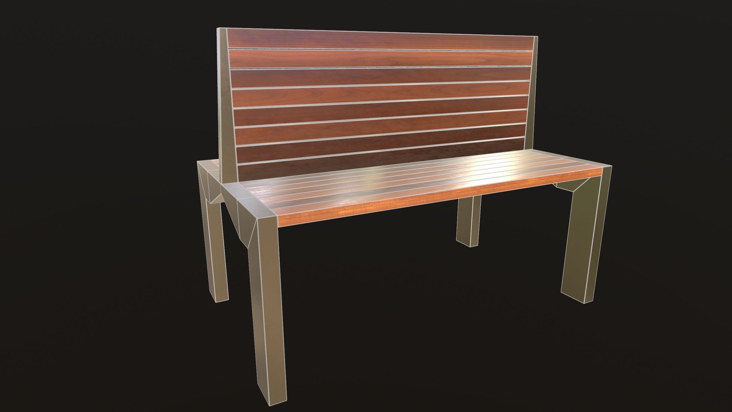 3D model Modern Bench VR 3D Model VR / AR / low-poly | CGTrader