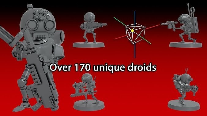 SERVOCORE COLLECTIONS -ASSISTANT DROID SQUAD-Whole AND in parts 3D ...