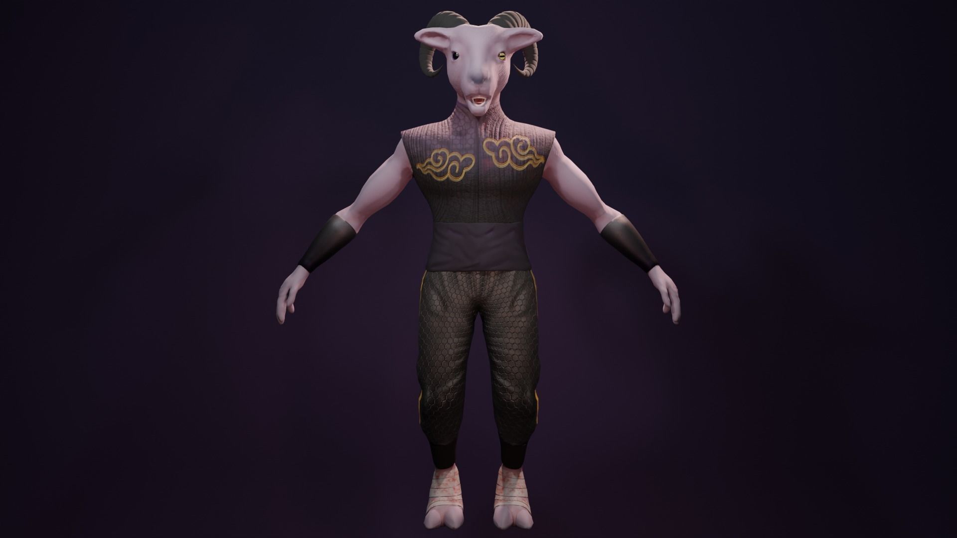 3D model Goat Monster Game asset - lowpoly 3D VR / AR / low-poly | CGTrader