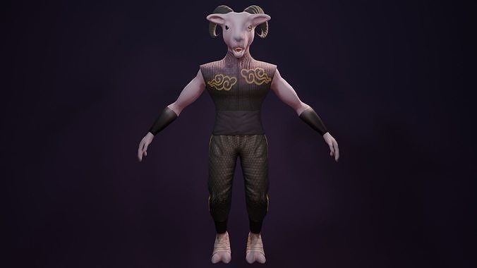 3D model Goat Monster Game asset - lowpoly 3D VR / AR / low-poly | CGTrader
