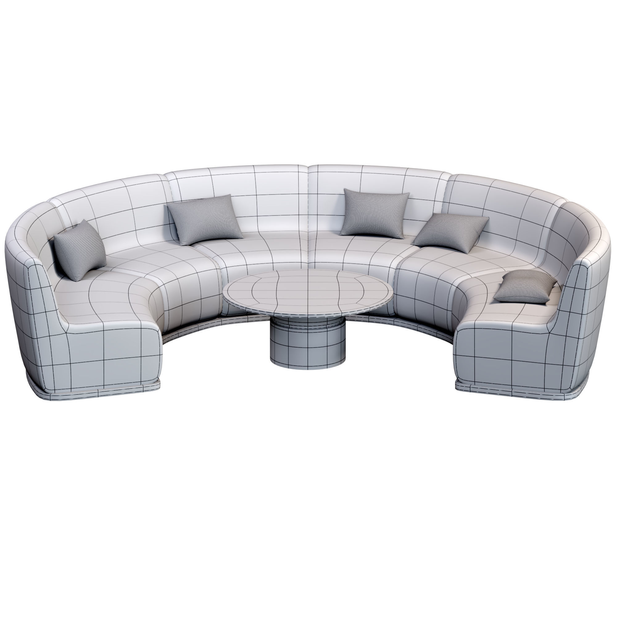 Sofa Curved 3D model | CGTrader