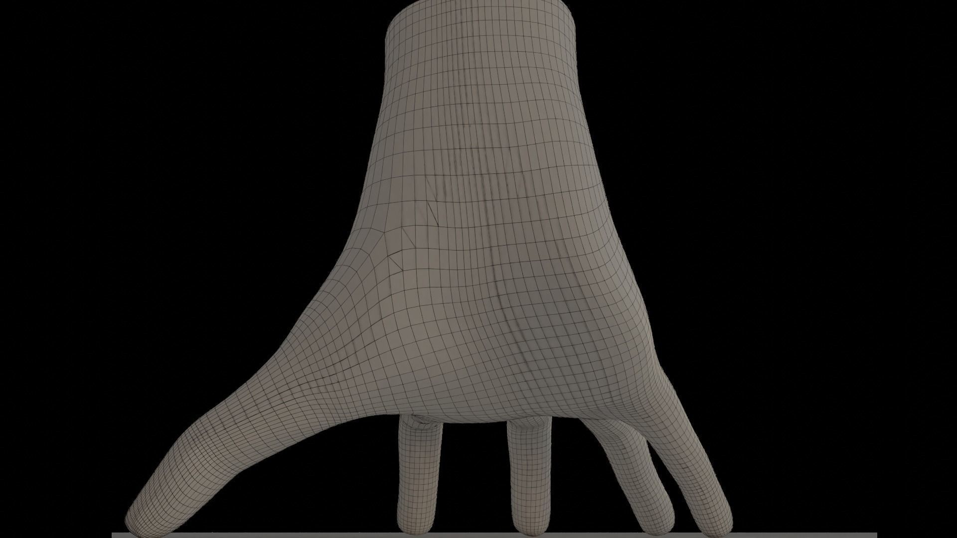 3D model THING from the 2022 Netflix series Wendesday Low poly 3d model ...