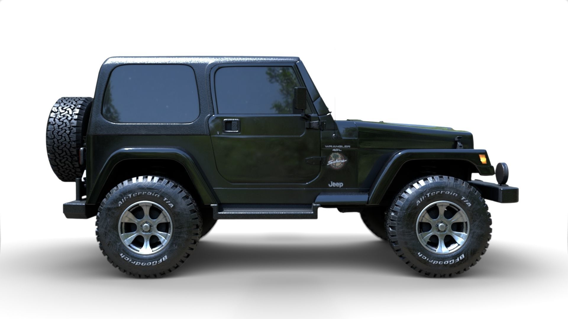 1998 Jeep Wrangler Sahara 3D model | CGTrader