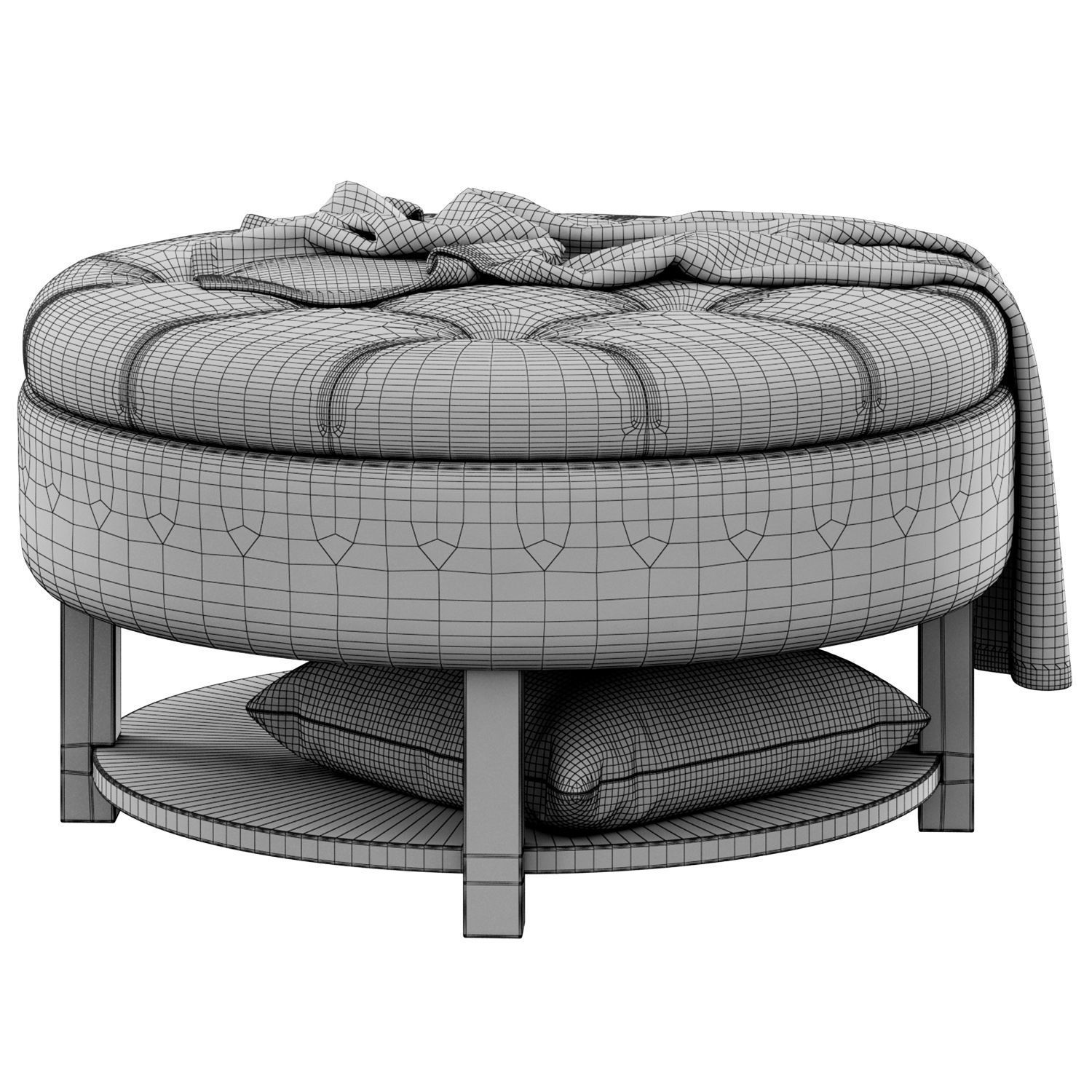 Javier Ottoman by Madison Park 3D model | CGTrader