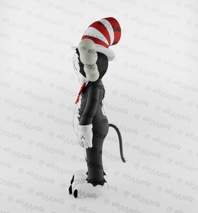 Kaws The Cat in the Hat for Print 3D model 3D printable | CGTrader