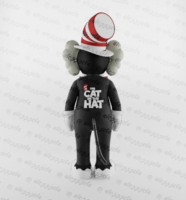 Kaws The Cat in the Hat for Print 3D model 3D printable | CGTrader