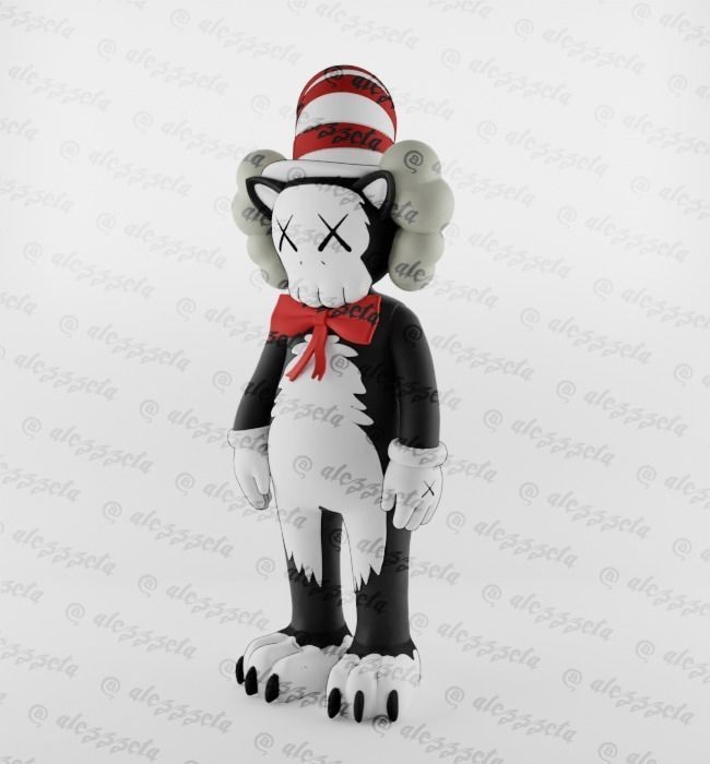 Kaws The Cat in the Hat for Print 3D model 3D printable | CGTrader