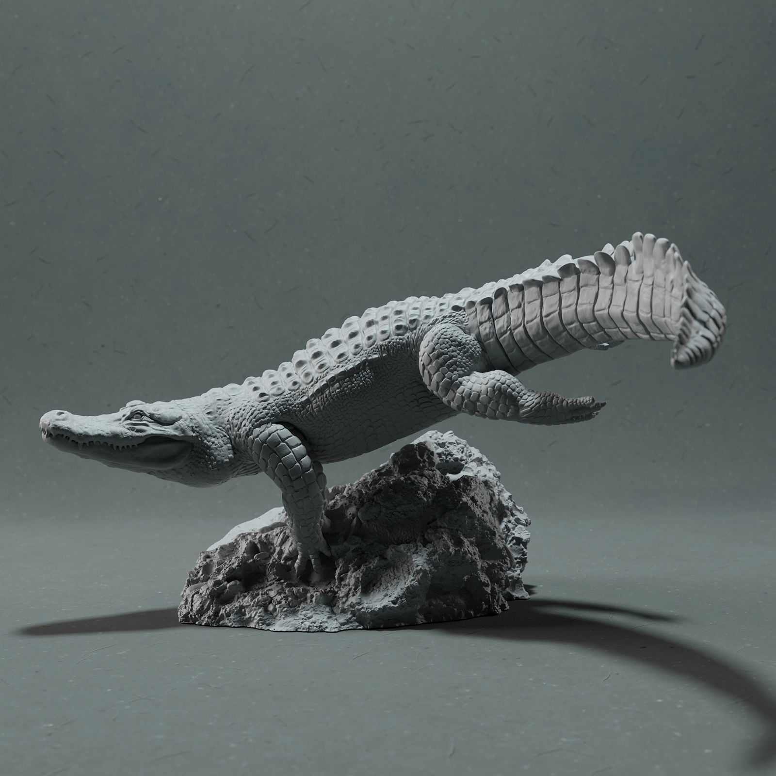 American Alligator - Swim 3D model 3D printable | CGTrader