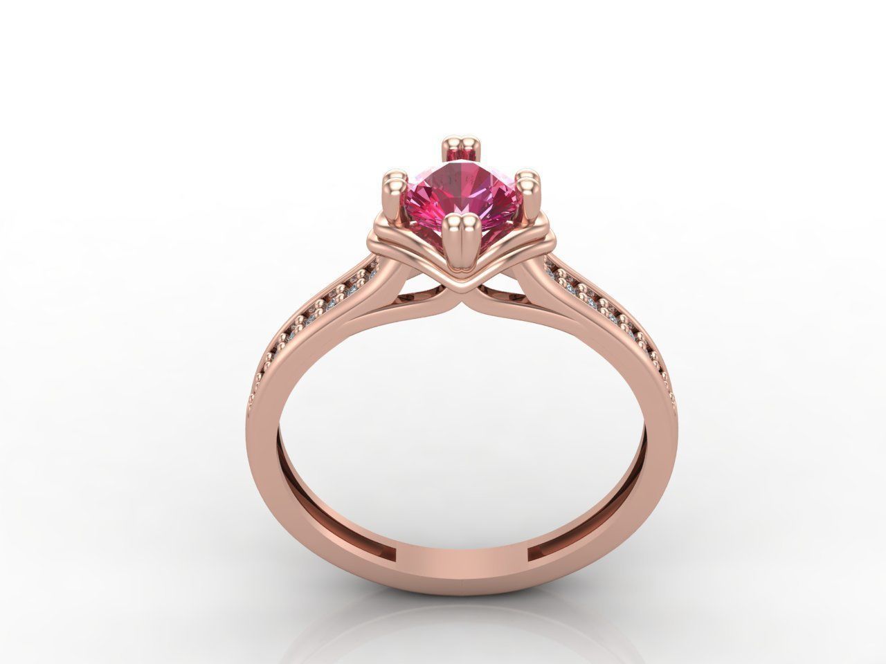 Women Ring New STL 3DM 5mm-1-10mm stone sizes weight in details 3D ...