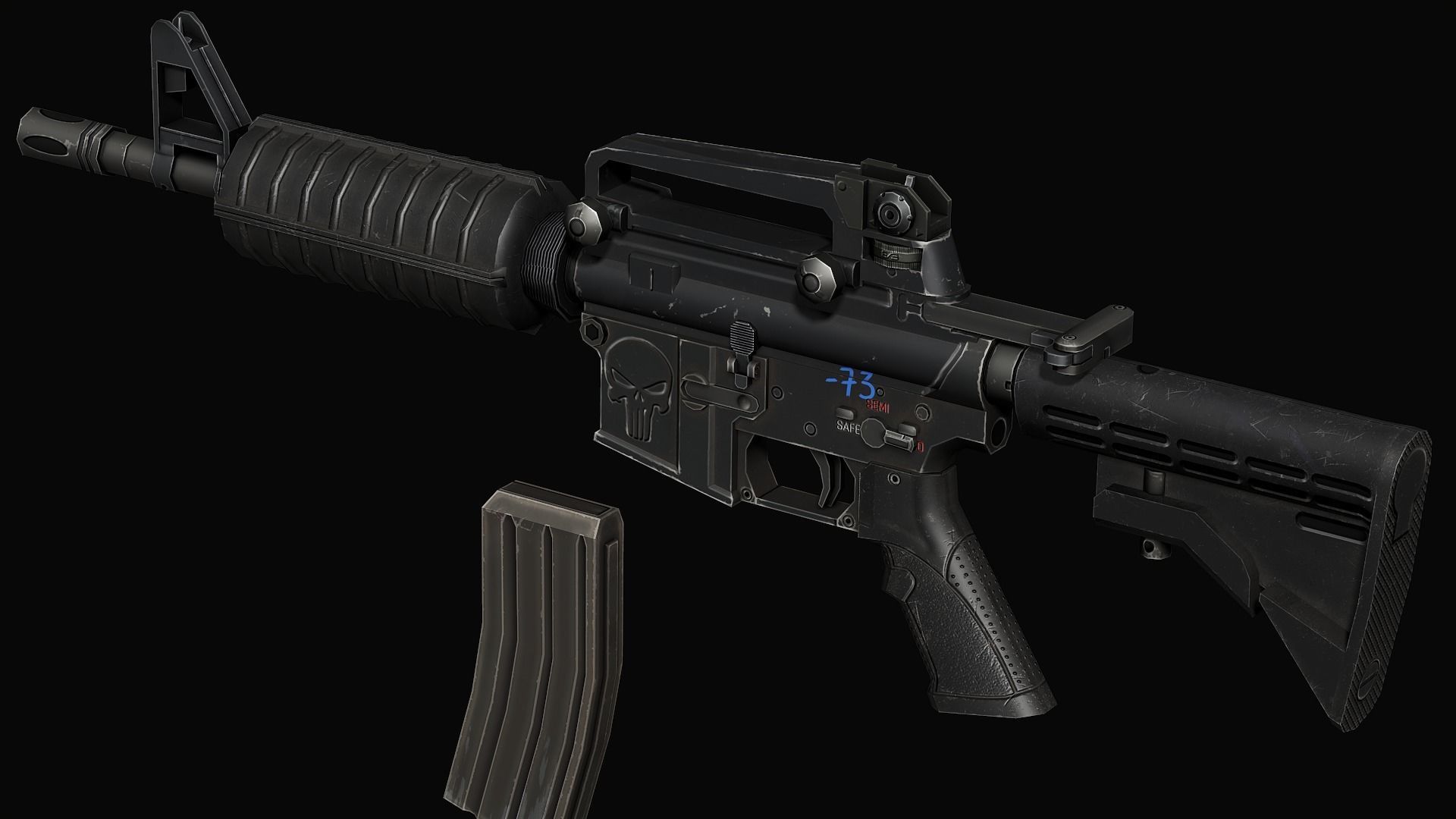 3D model M4A1 - PBR Low Poly ar rifle VR / AR / low-poly | CGTrader