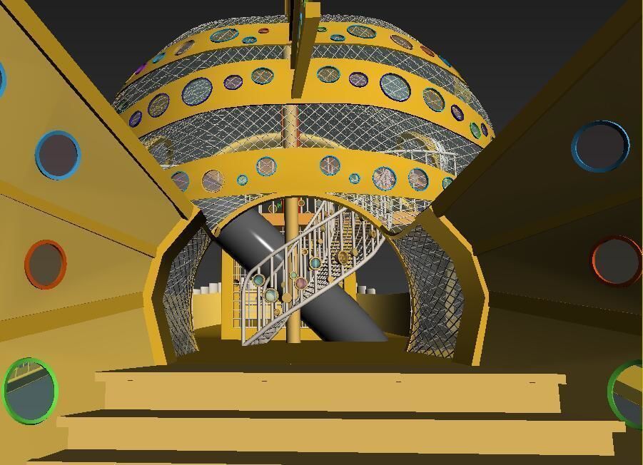 Ocean theme fish playground equipment 3D model | CGTrader