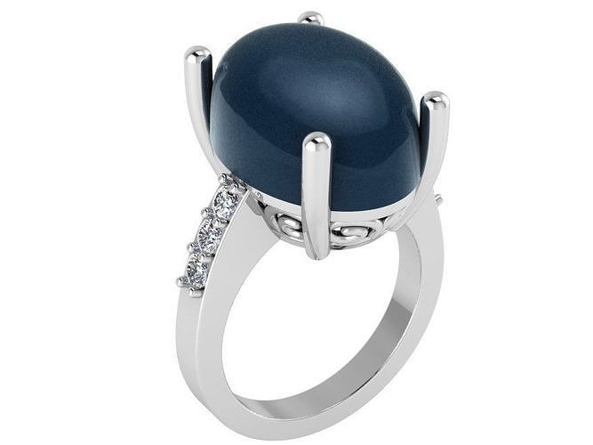 Round dark Blue Ring 2591 3D print model 3D model 3D printable | CGTrader