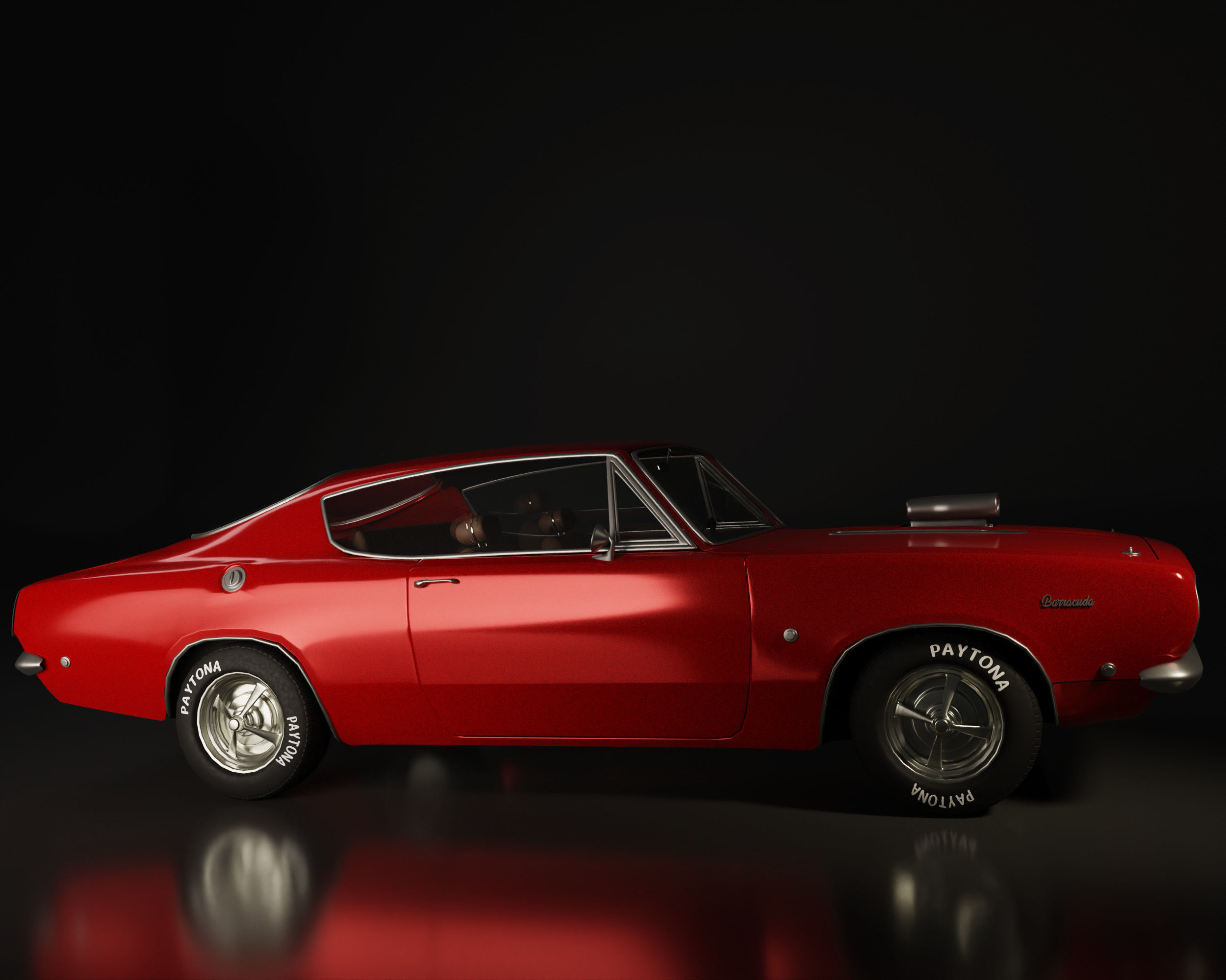 3D model muscle car VR / AR / low-poly | CGTrader