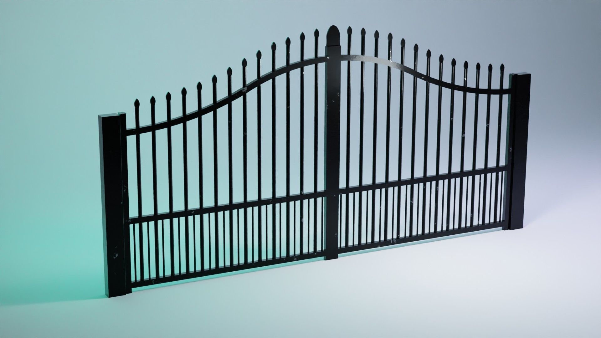 3d model of a black metal gate 3D model | CGTrader