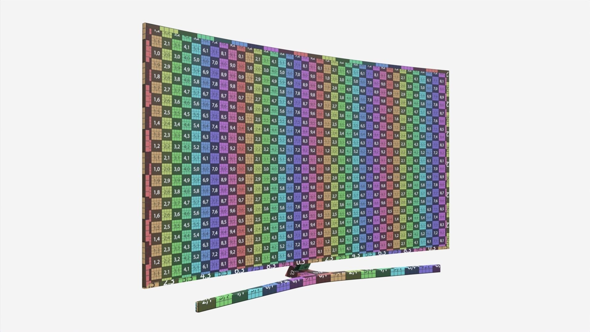 Curved Smart TV 55-inch 3D model | CGTrader