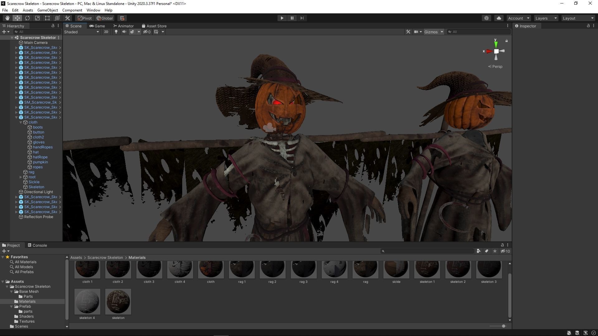 3D model Scarecrow Skeleton VR / AR / low-poly rigged | CGTrader