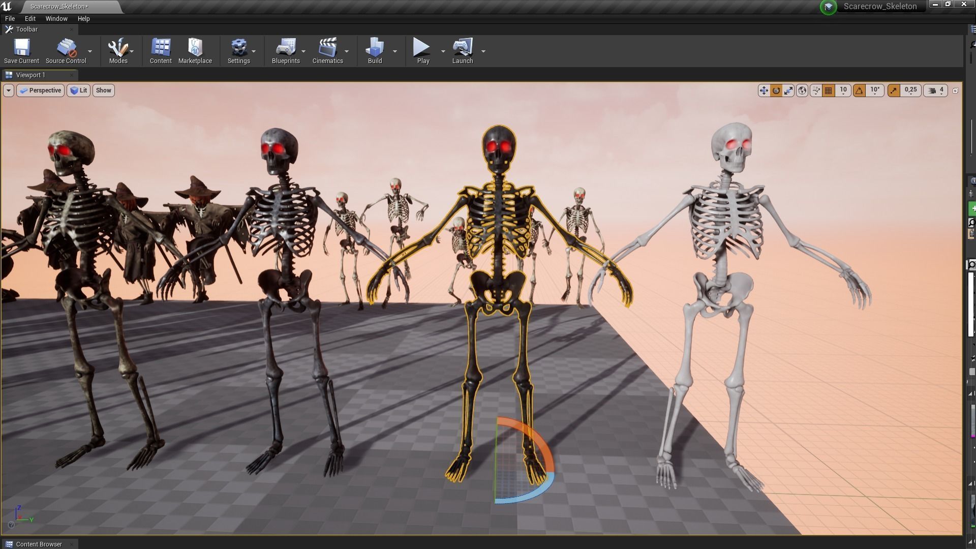 3D model Scarecrow Skeleton VR / AR / low-poly rigged | CGTrader