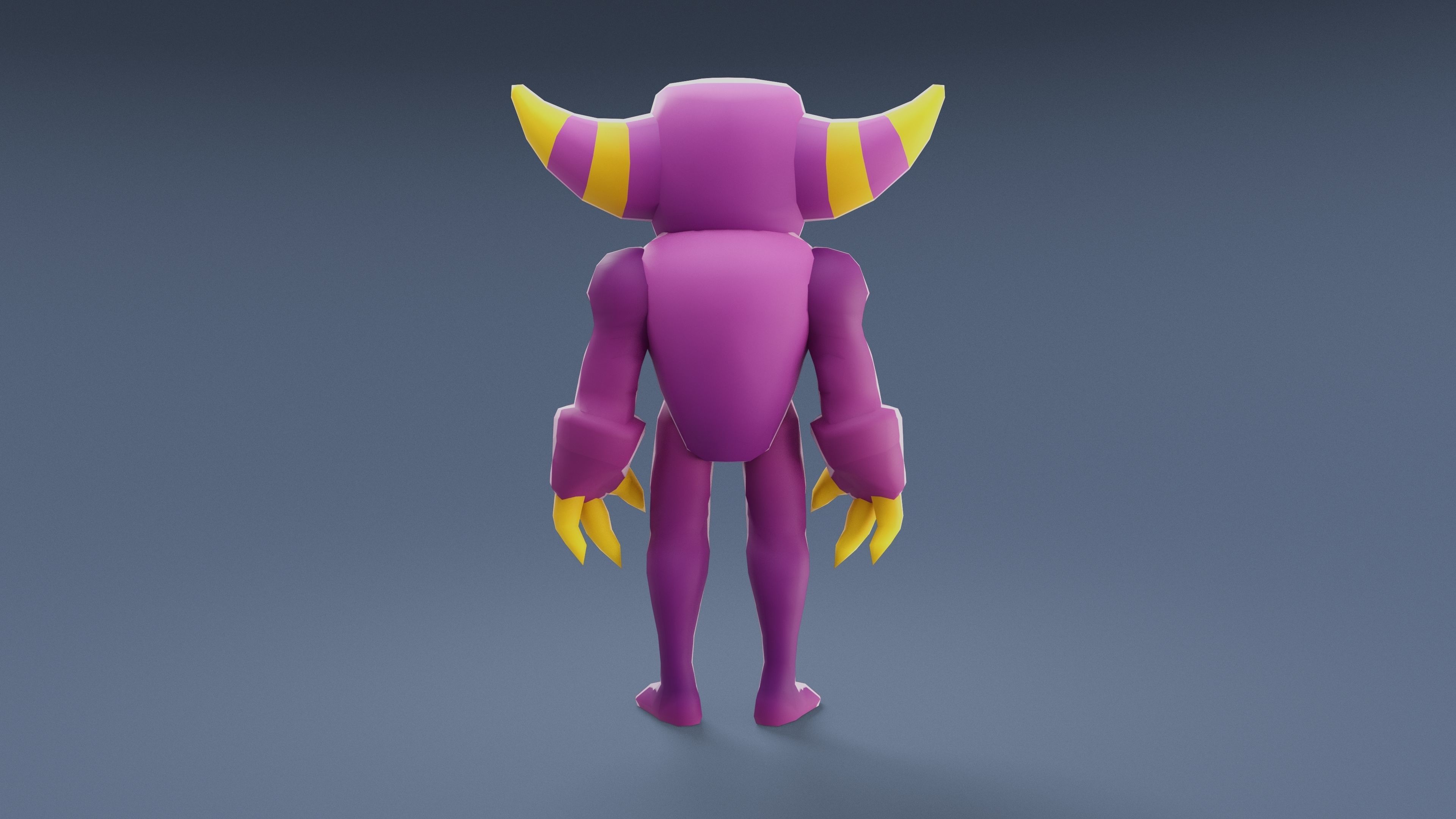 3D model Cartoon Characters - Medium Devil Warrior VR / AR / low-poly ...
