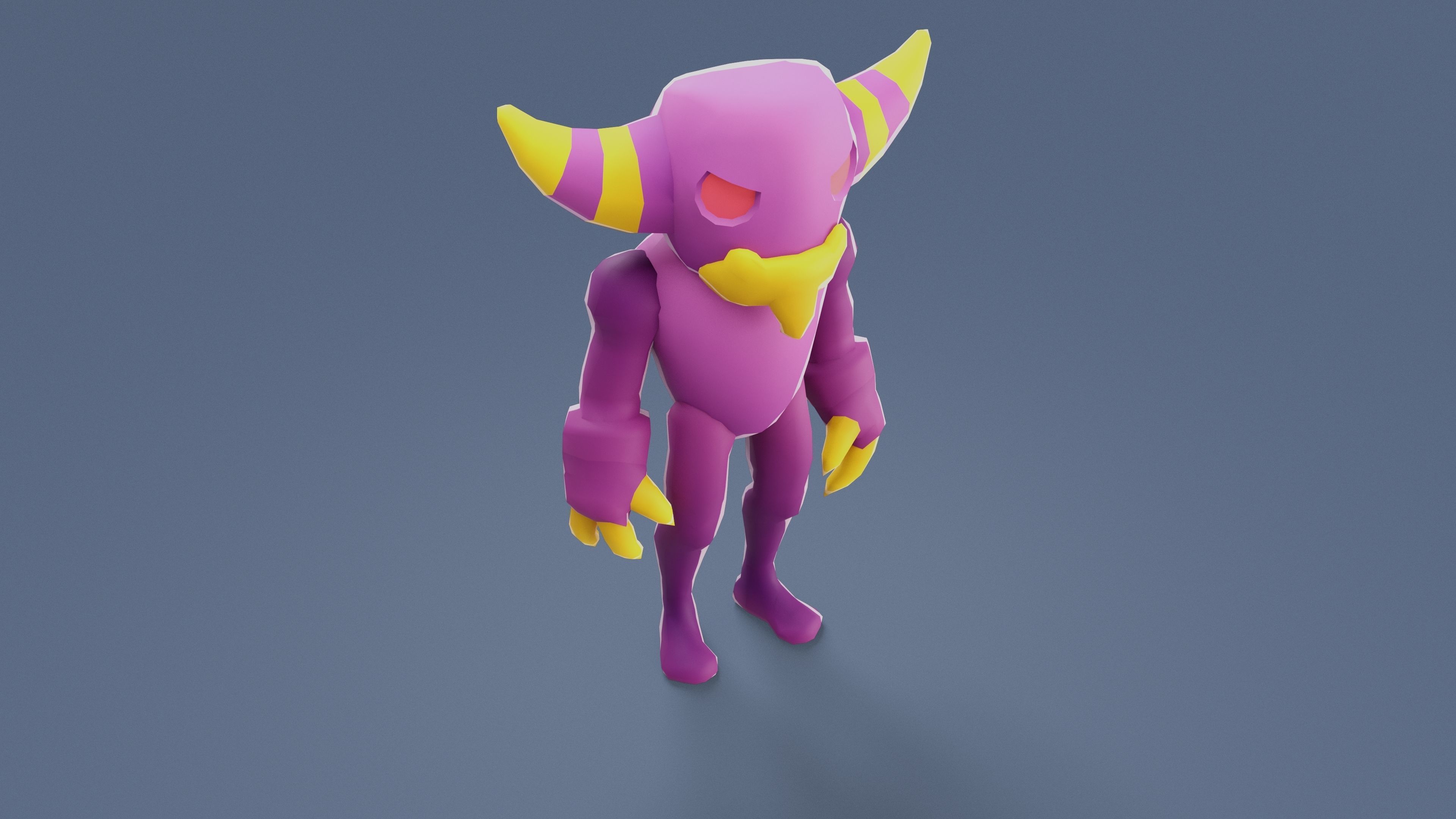 3D model Cartoon Characters - Medium Devil Warrior VR / AR / low-poly ...