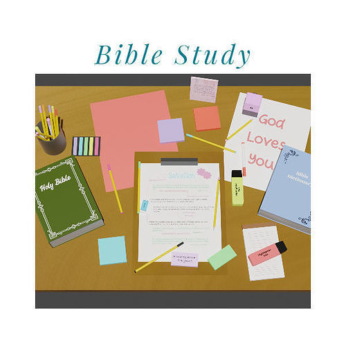 3D model Bible Study Scenario VR / AR / low-poly | CGTrader