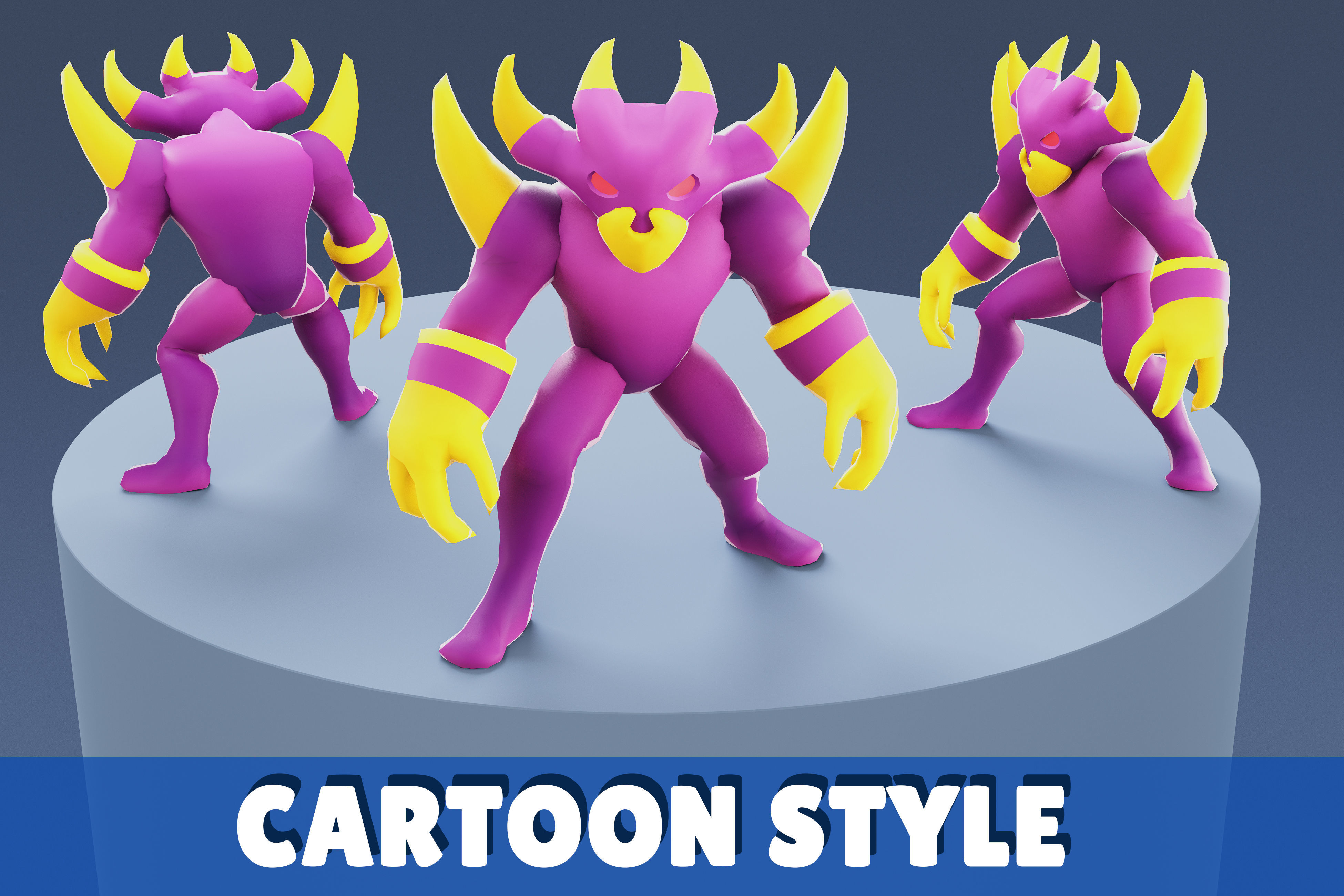 3D model Cartoon Characters - Evolution Devil Warrior VR / AR / low ...