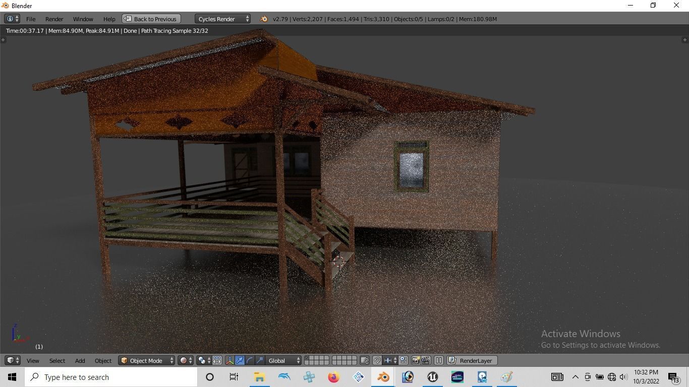 Rumah kayu panggung 011-012 3D model | CGTrader