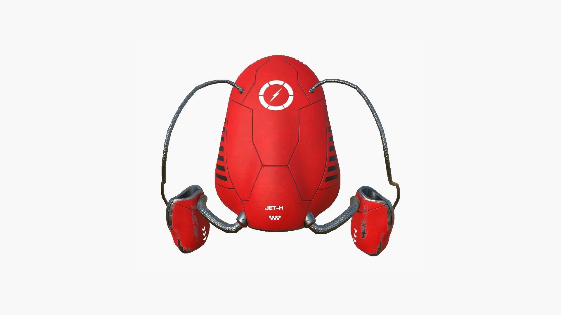 3D model Jetpack H04 Red Black - SciFi Character Design VR / AR / low ...