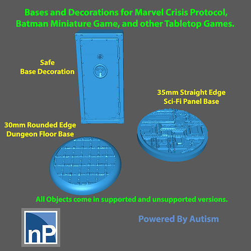 Marvel Crisis Protocol - Batman Miniature Game Bases and Safe free 3D ...