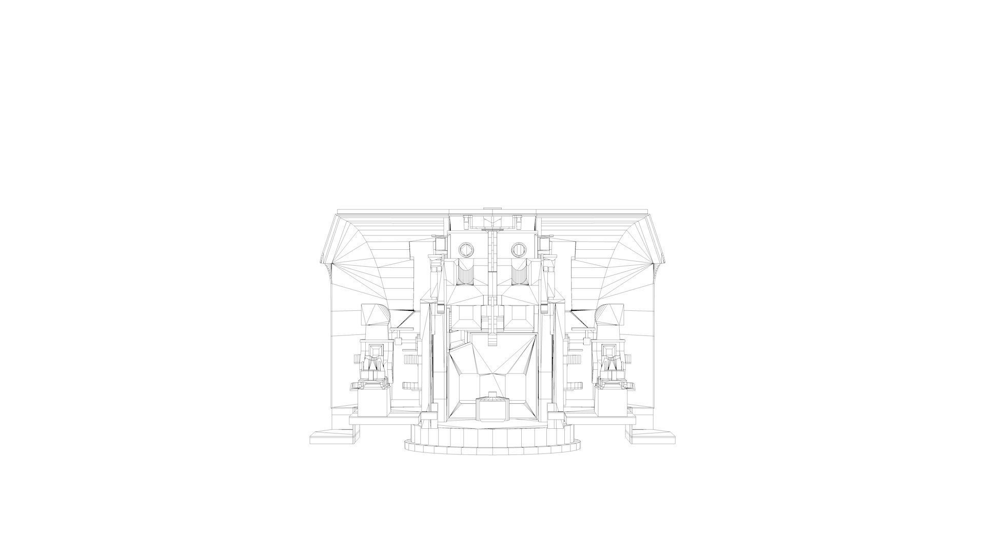 Bofors QF Twin 4 inch 102mm Naval Gun Mk XVI 3D model | CGTrader