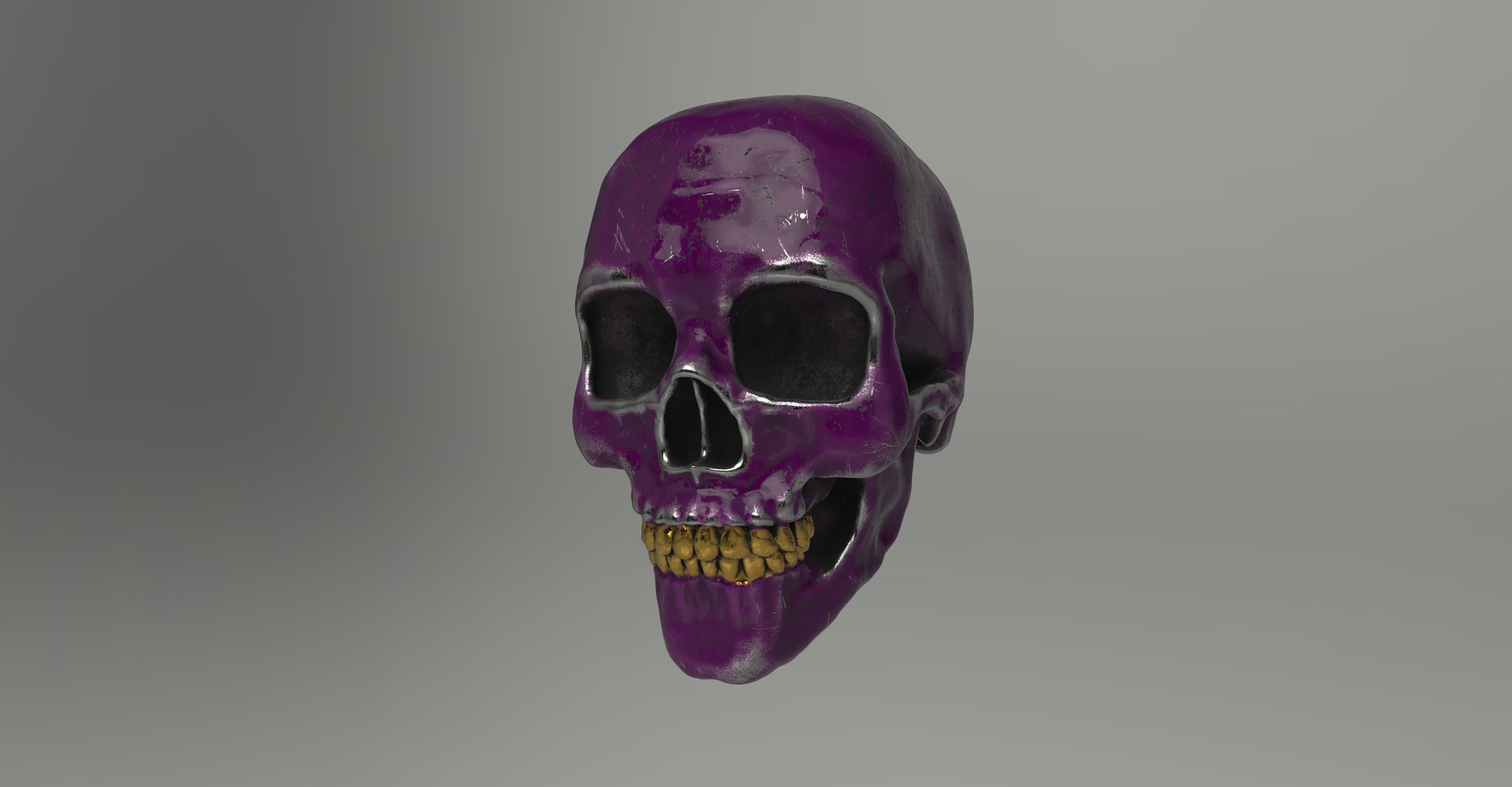 7 different textured human skulls with full 2K metal texture 3D model ...