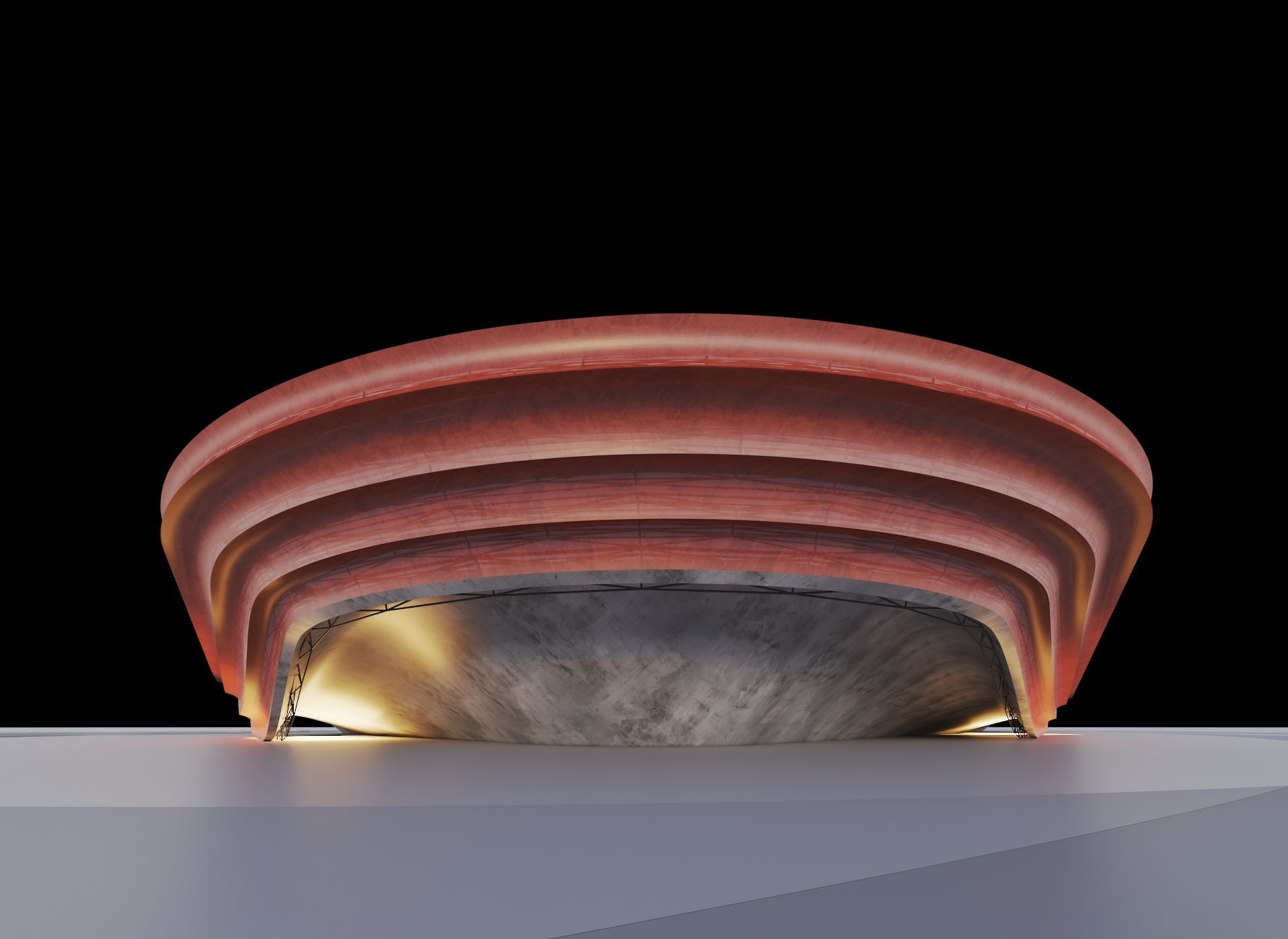 Stadium table with lights 3D model | CGTrader