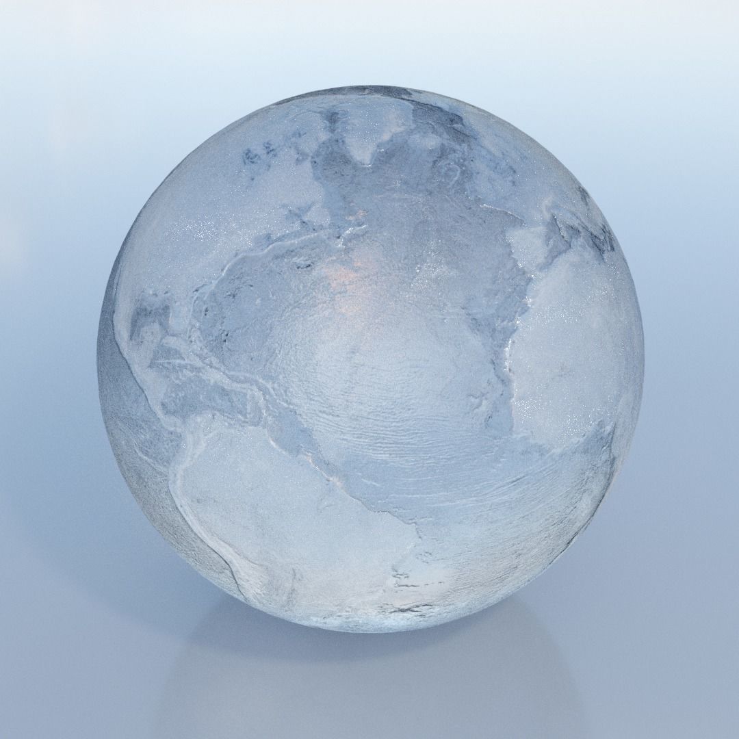 Ice World Globe 3D model | CGTrader