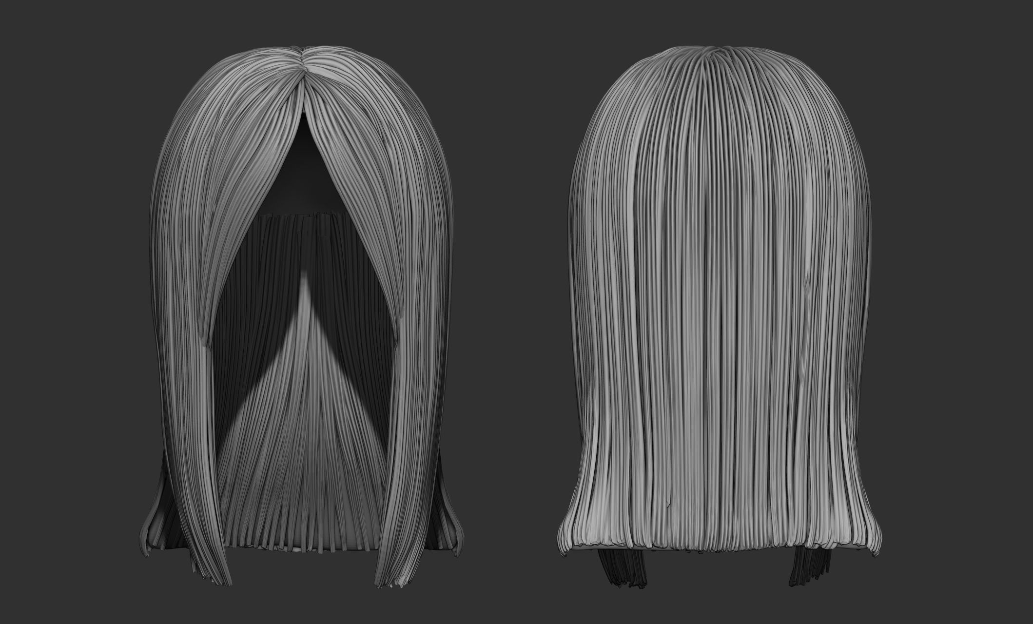 28 Female hair 3D model | CGTrader