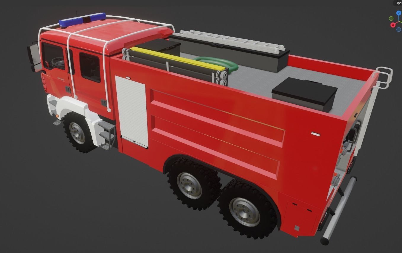 MAN TGA 26 440 Firetruck 3D model | CGTrader